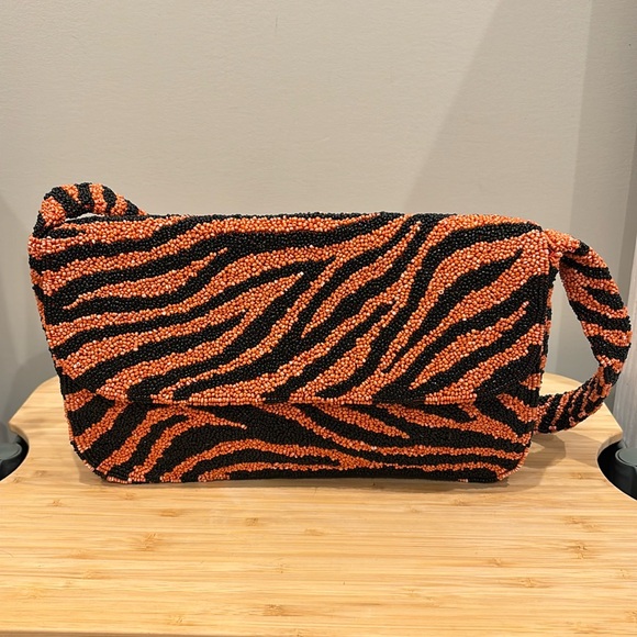 Moyna | Bags | Moyna Tiger Stripes Beaded Shoulder Bag | Poshmark